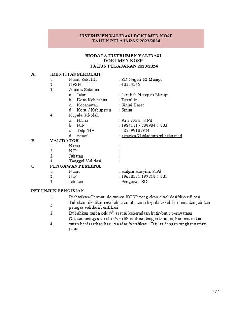 Lembar Validasi | PDF