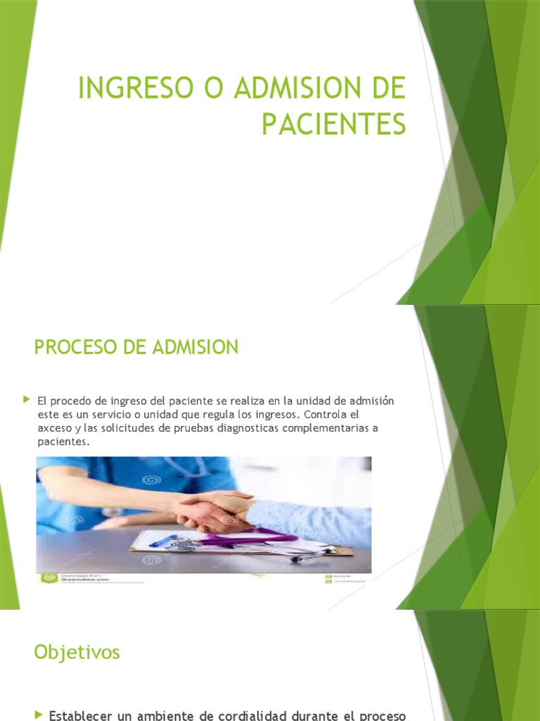 Ingreso o Admision de Pacientes | PDF | Hospital | Medicina