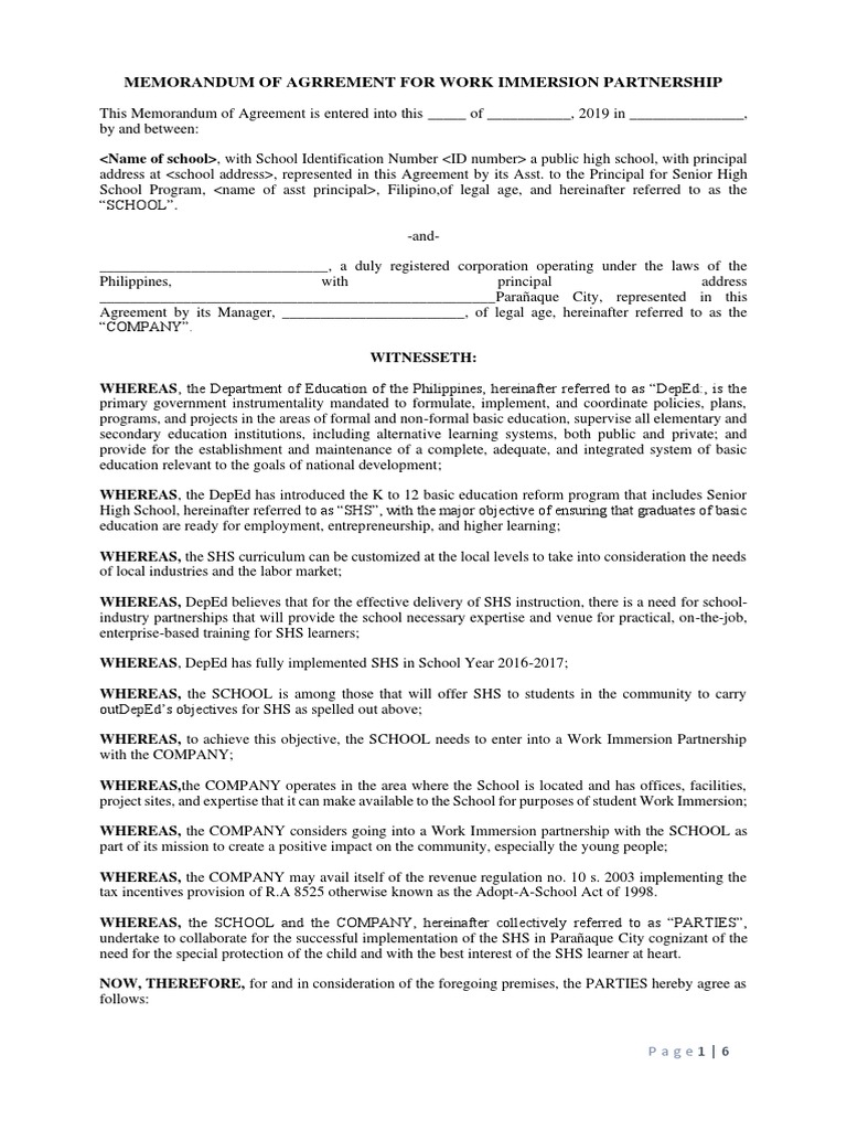 MOA-SHS-Immersion (Generic) | PDF