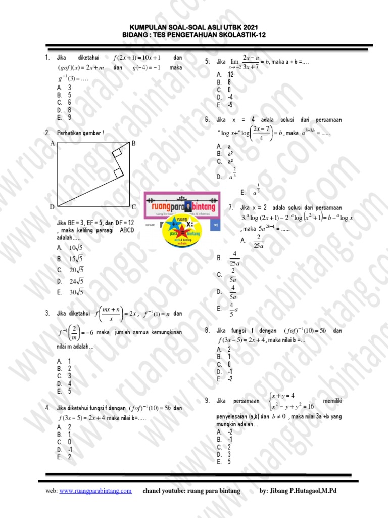 Soal Utbk 2021 Bagian 12 | PDF