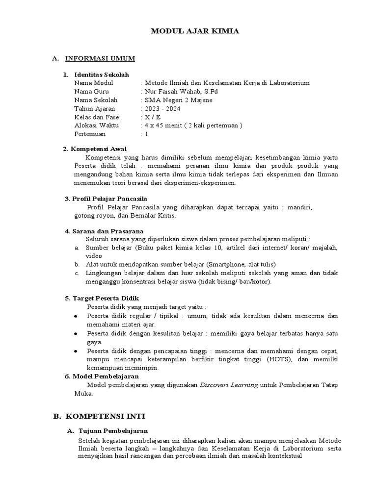 Modul Ajar Metode Ilmiah | PDF