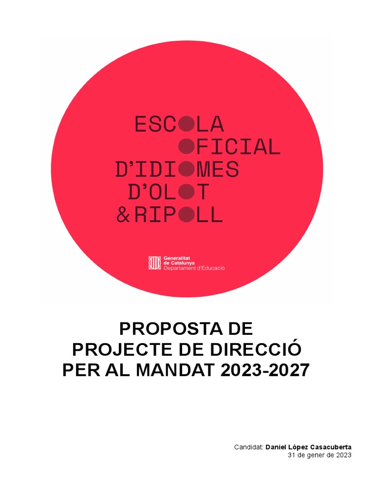 Projecte de Direccio - Daniel Lopez Casacuberta | PDF
