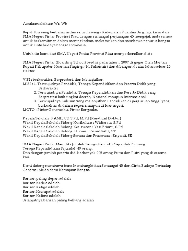 Draft Sinopsis Karnaval | PDF