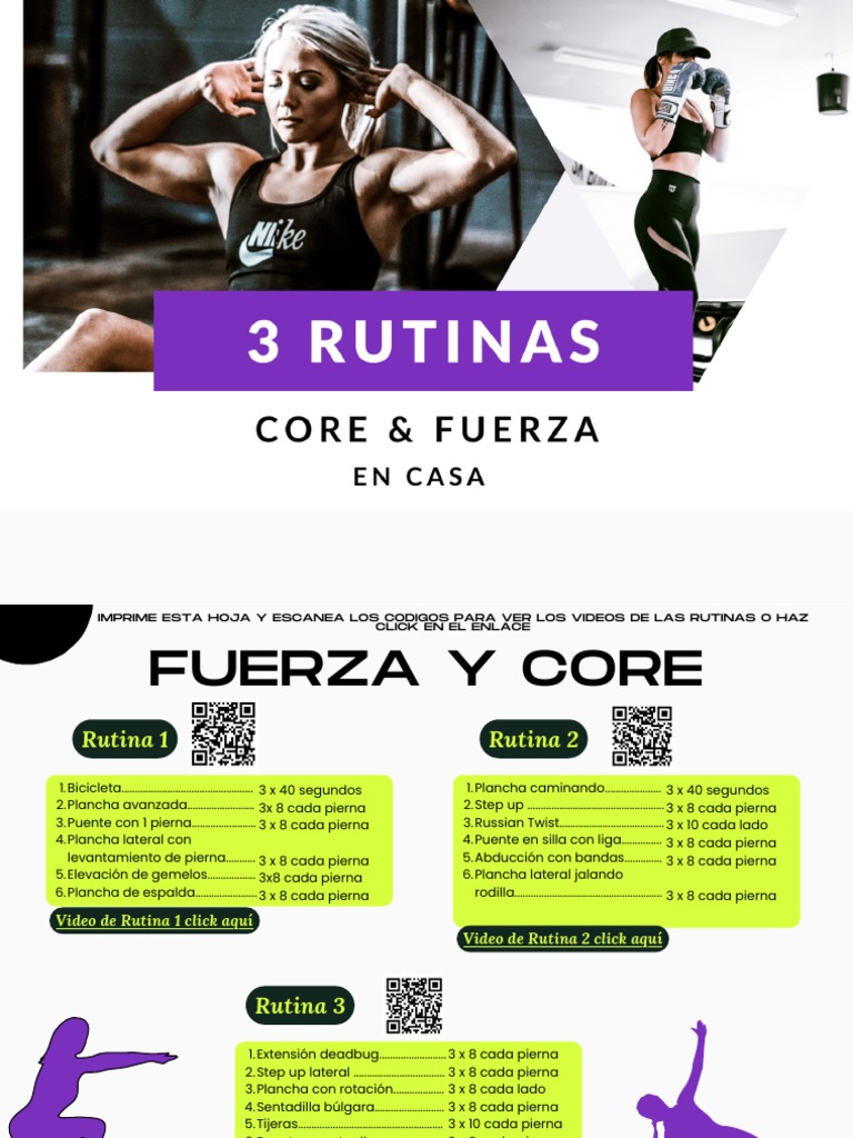 Rutina+Fuerza+y+Core VF | PDF