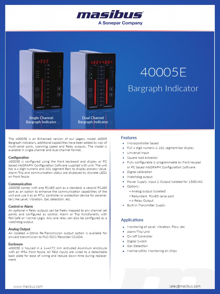 Masibus Bargraph Indicator | PDF