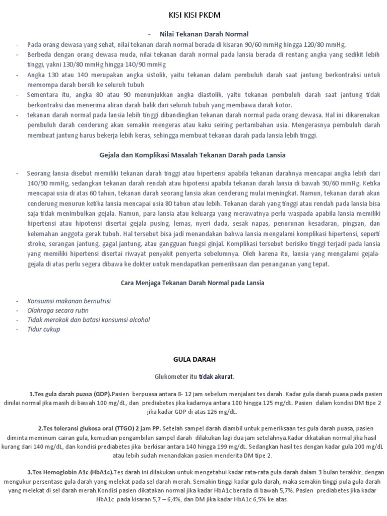 Kisi Kisi PKDM | PDF