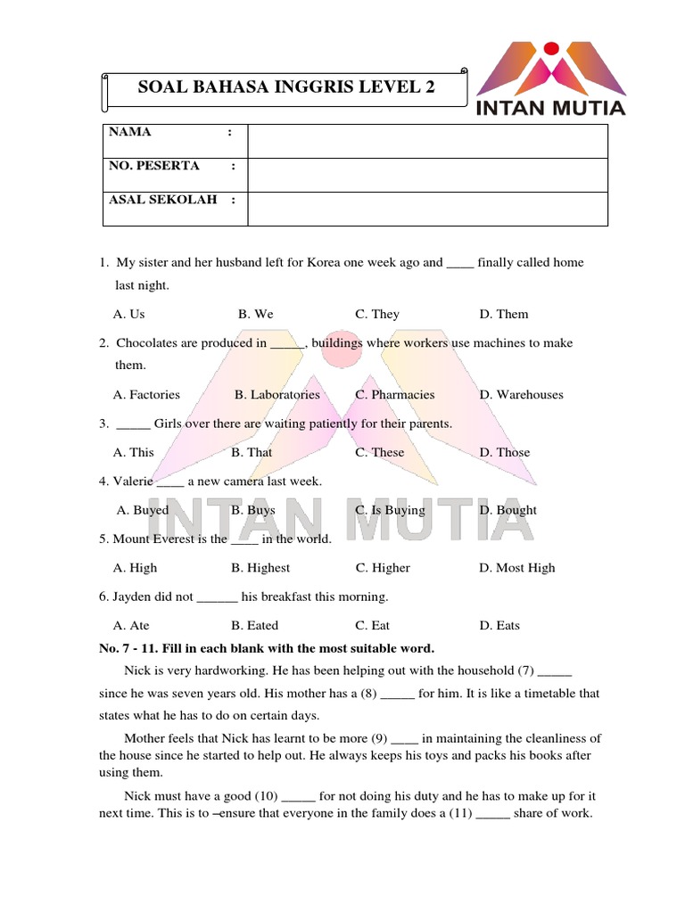 B.inggris Level 2 | PDF