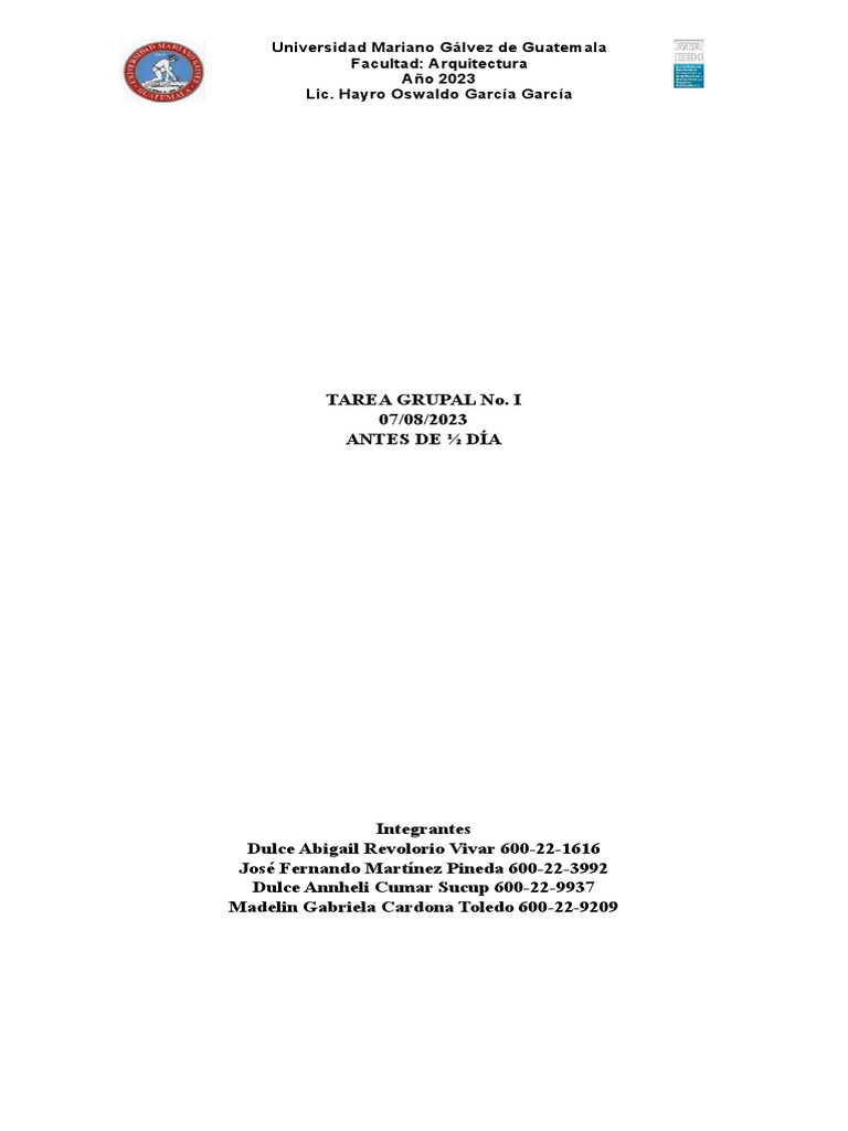 Tarea Grupal, 1 | PDF