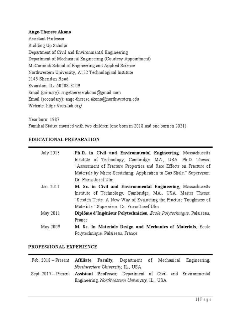 Akono Public CV | PDF