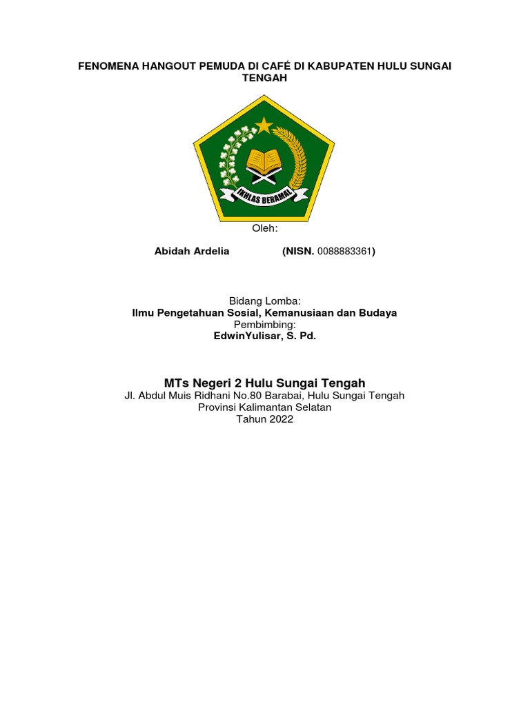 Makalah MTSN 2 HST | PDF | Ilmu Sosial