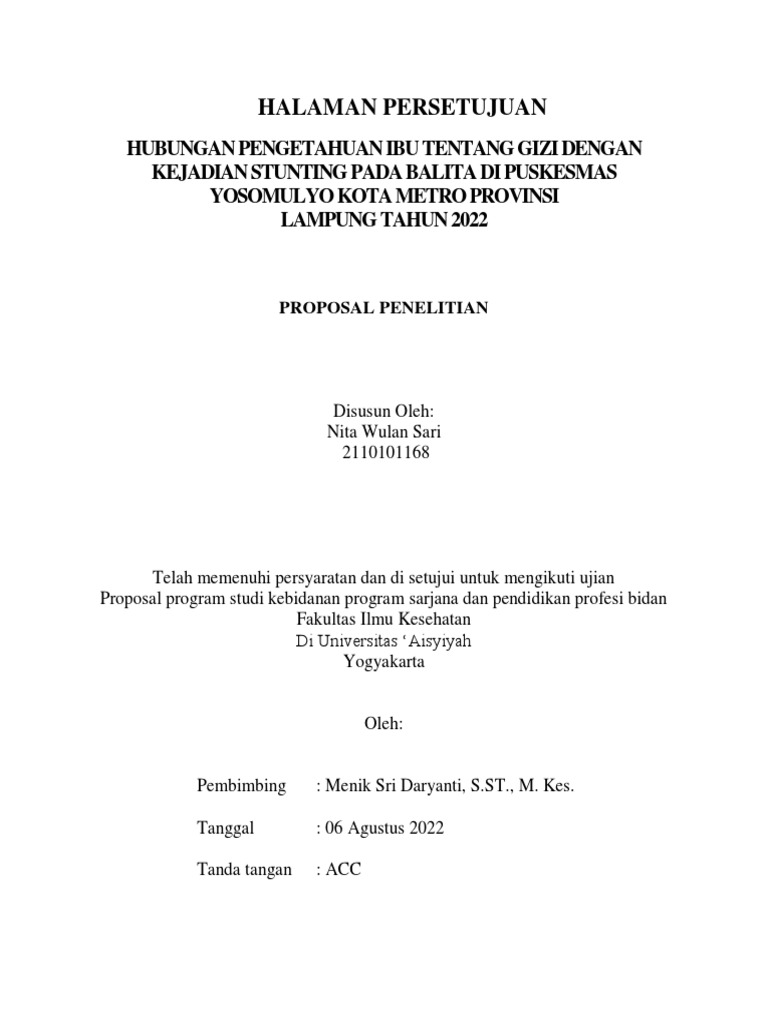 Halaman Persetujuan Nita Wulan Sari | PDF