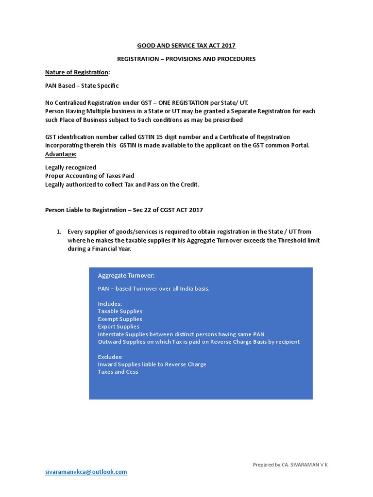 GST Registration | PDF