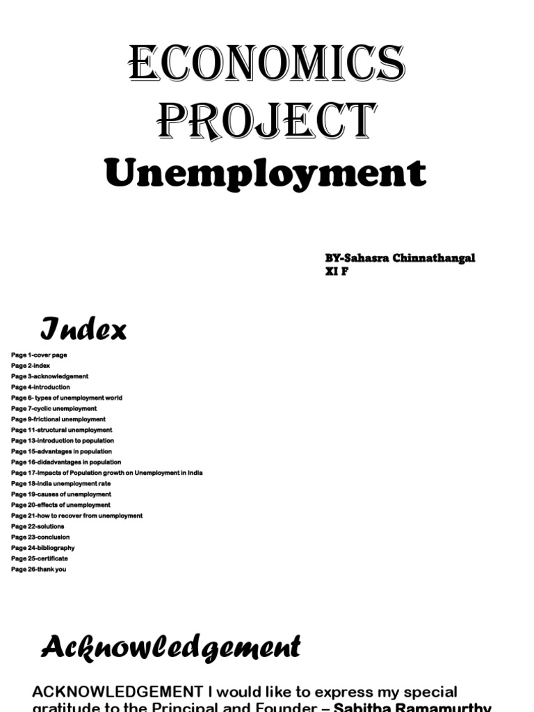 Economics Project | PDF | Unemployment | Business Cycle