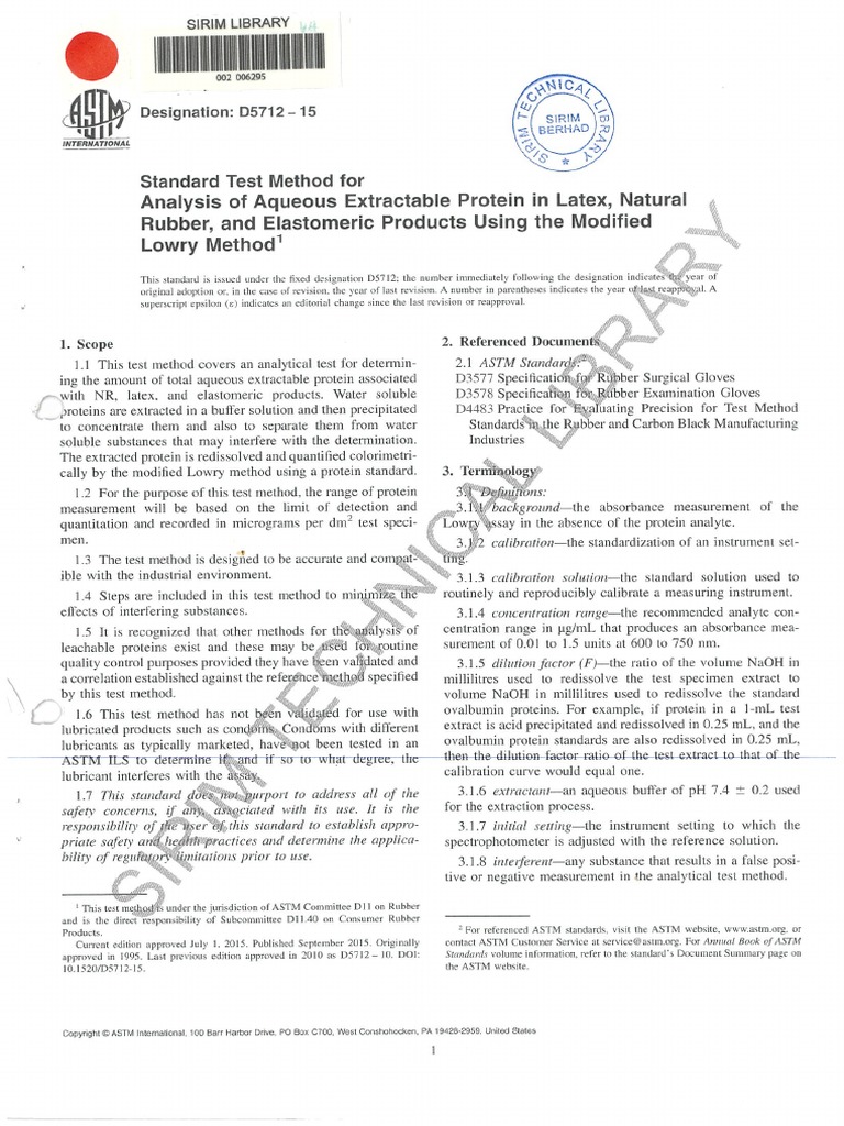 Astm D5712-15 | PDF