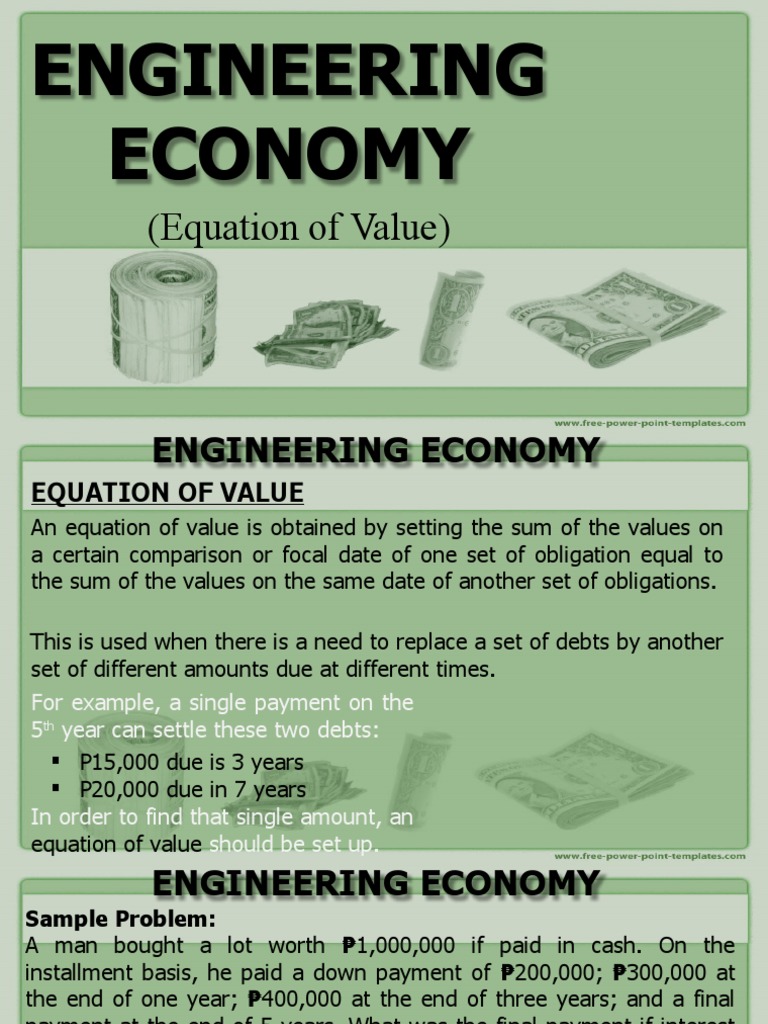 Lecture 4 Equation of Value | PDF | Compound Interest | Discounting