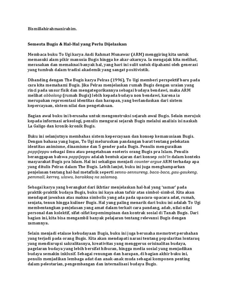 Review To Ugi | PDF | Filsafat