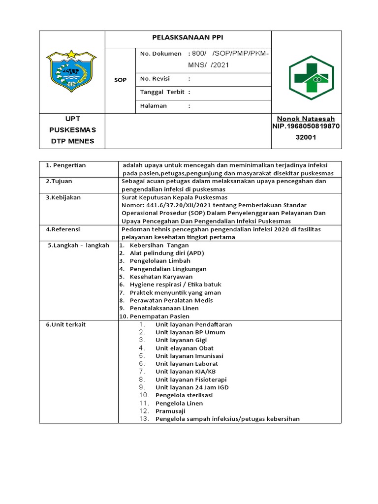 SOP Pelaksanaan PPI | PDF