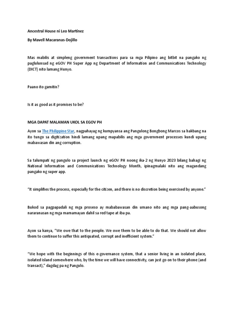 eGOV PH | PDF