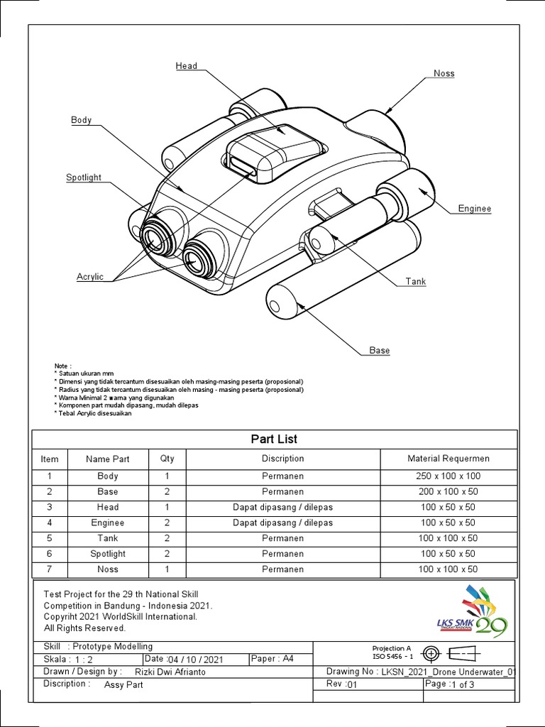 Soal LKSN 2021 - Prototype Modelling | PDF