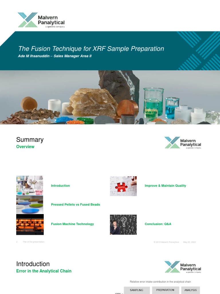Materi-3 by MTI - The Fusion Technique of XRF Sample Preparation | PDF ...