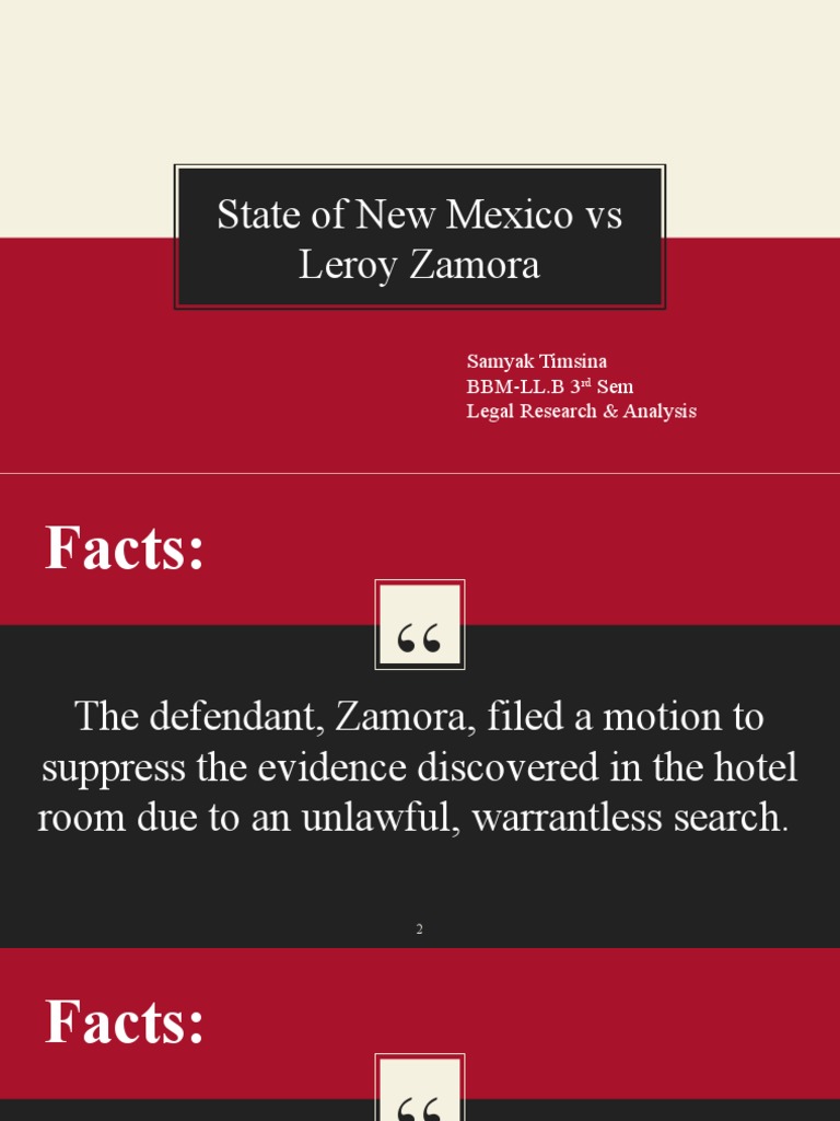 State of New Mexico V Leroy Zamora | PDF