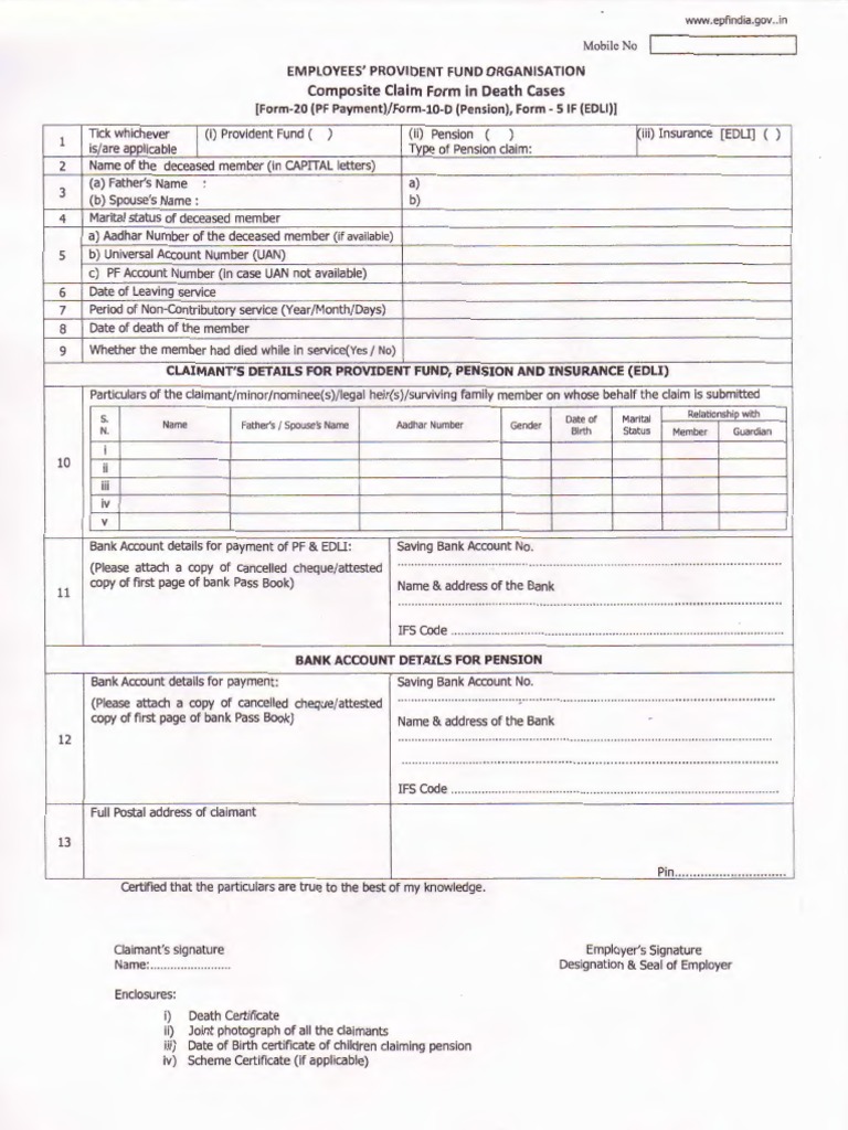 Form - CCF - Death Form-2 | Download Free PDF | Personal Finance | Service Industries