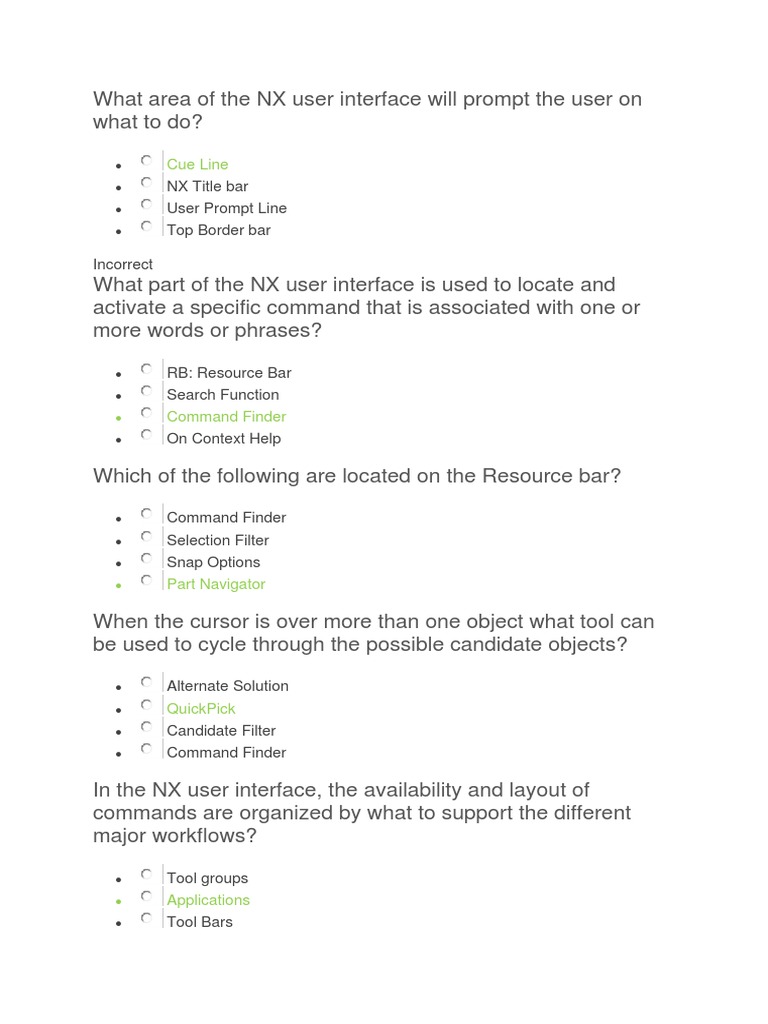 What Area of The NX User Interface Will Prompt The User On What To Do | PDF | Finder (Software ...
