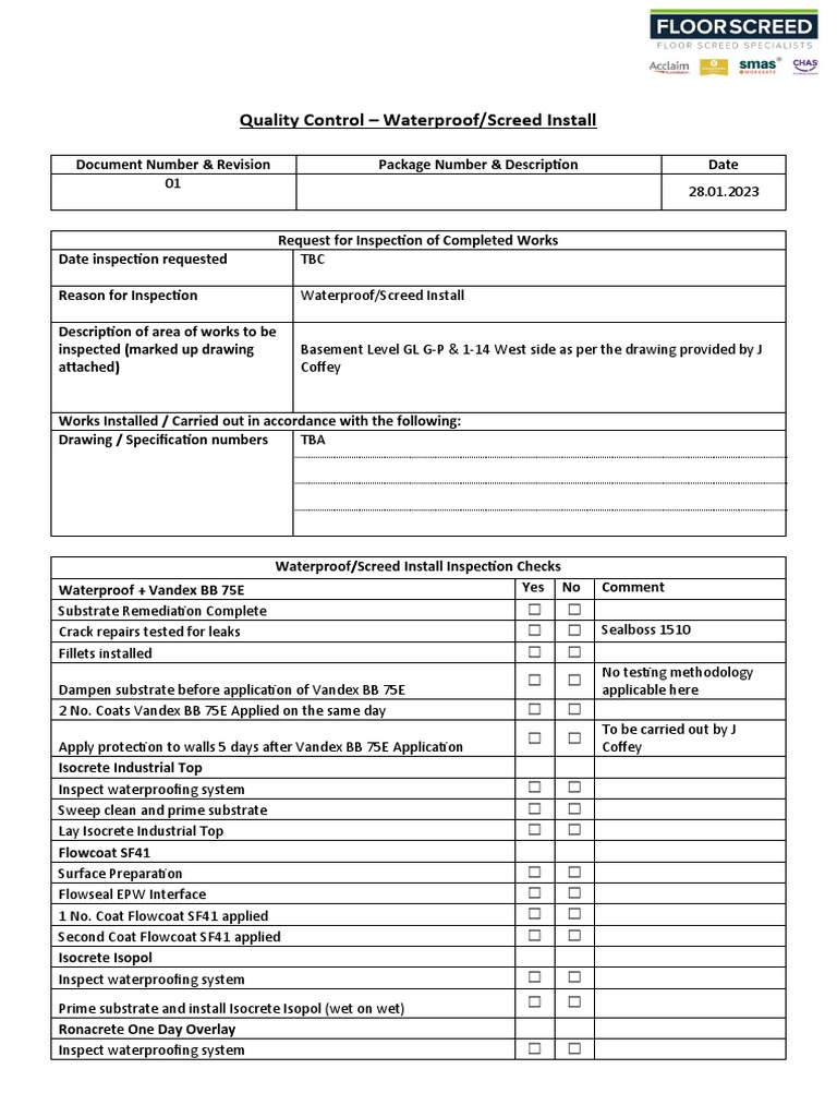 QA RC Inspection | PDF | Building Engineering | Materials