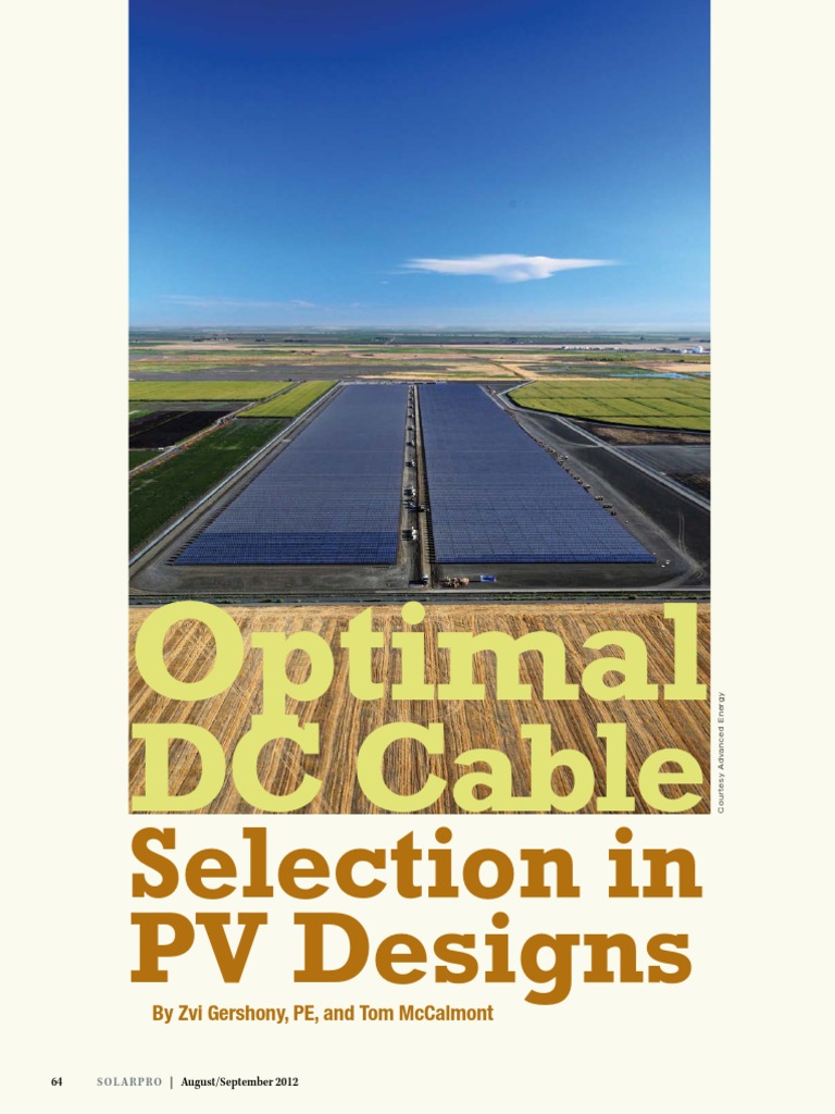 Optimal DC Cable Sizing for Solar PV | PDF | Power Inverter ...