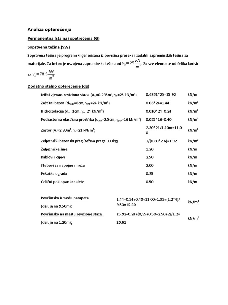 Analiza Opterećenja | PDF