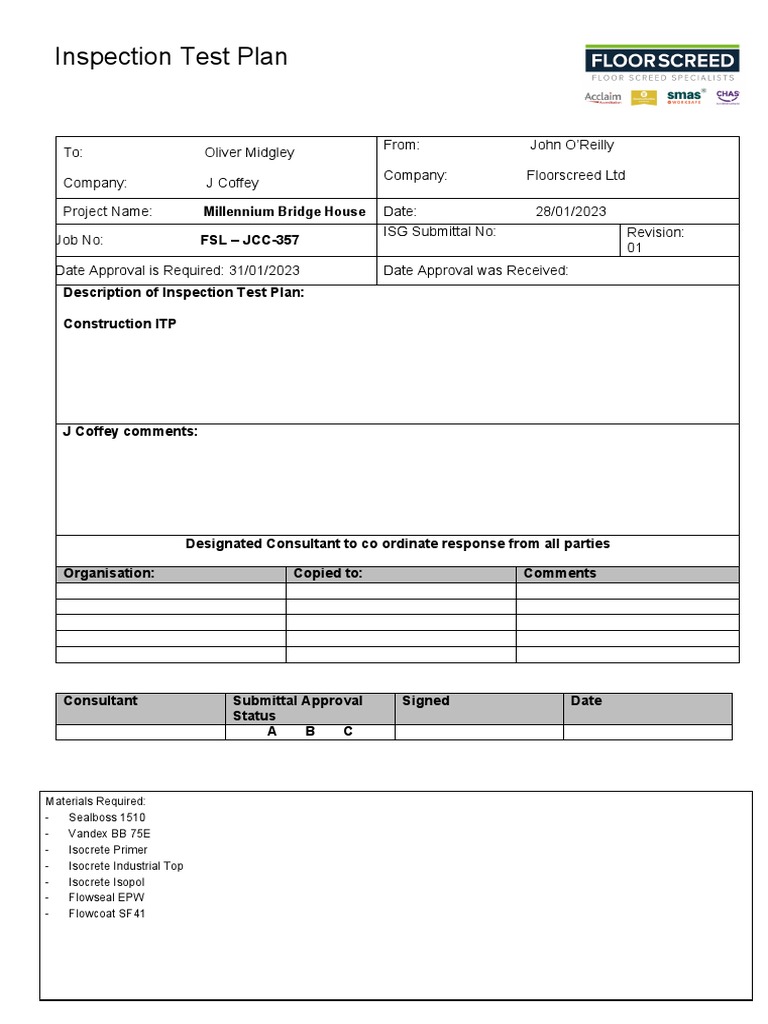 Construction Inspection Plan | PDF