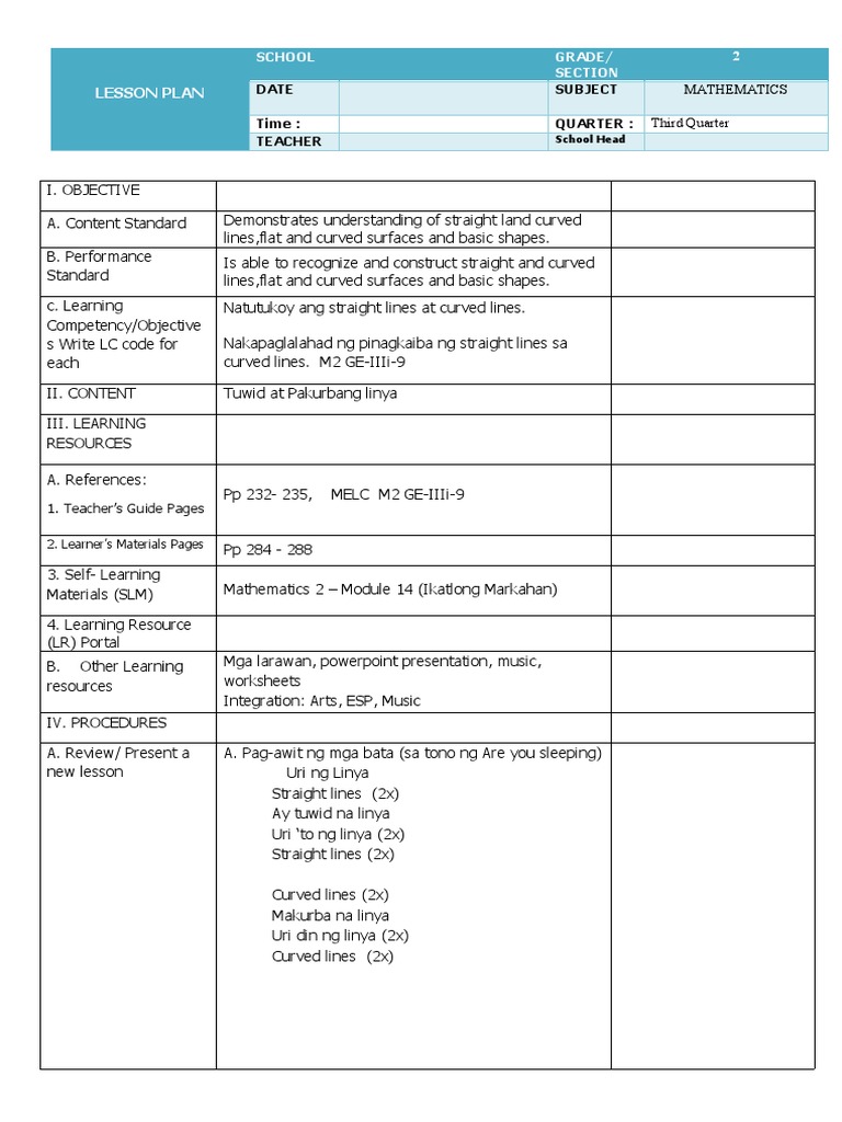 Cot DLP Math 3RD Quarter1 | PDF
