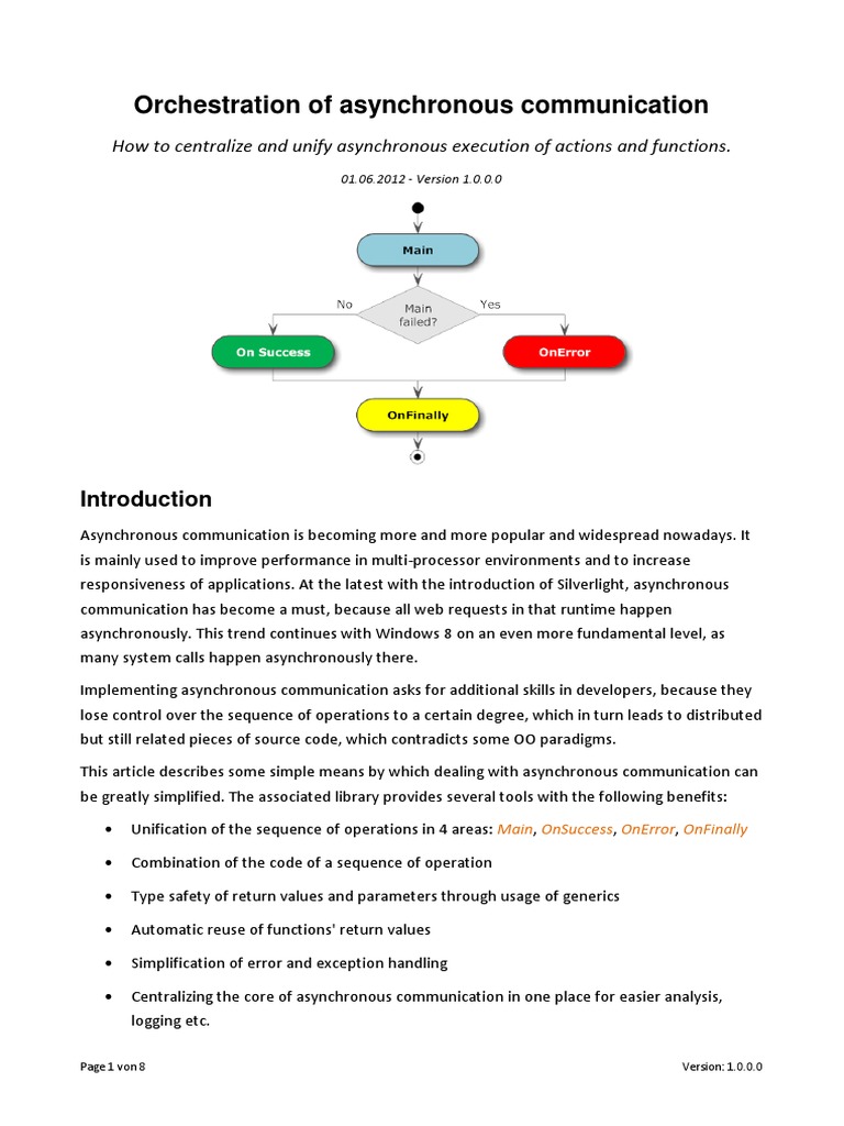 Orchestration Of Asynchronous Communication Pdf