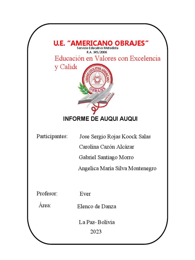 Informe de Auqui Auqui | PDF