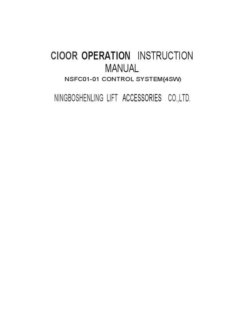 Nsfc01 01 Control System 4sw | PDF | Parameter (Computer Programming) | Power Supply