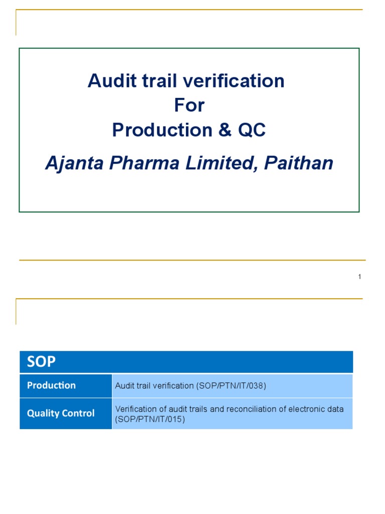 Audit Trail Verification | PDF