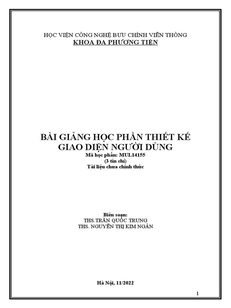 BG Thiet Ke Giao Dien - Thamkhao | PDF