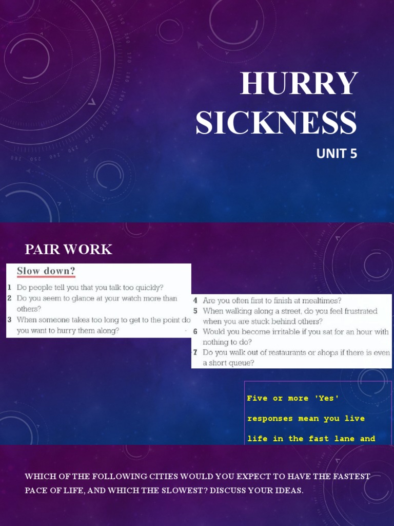 Understanding Hurry Sickness | PDF