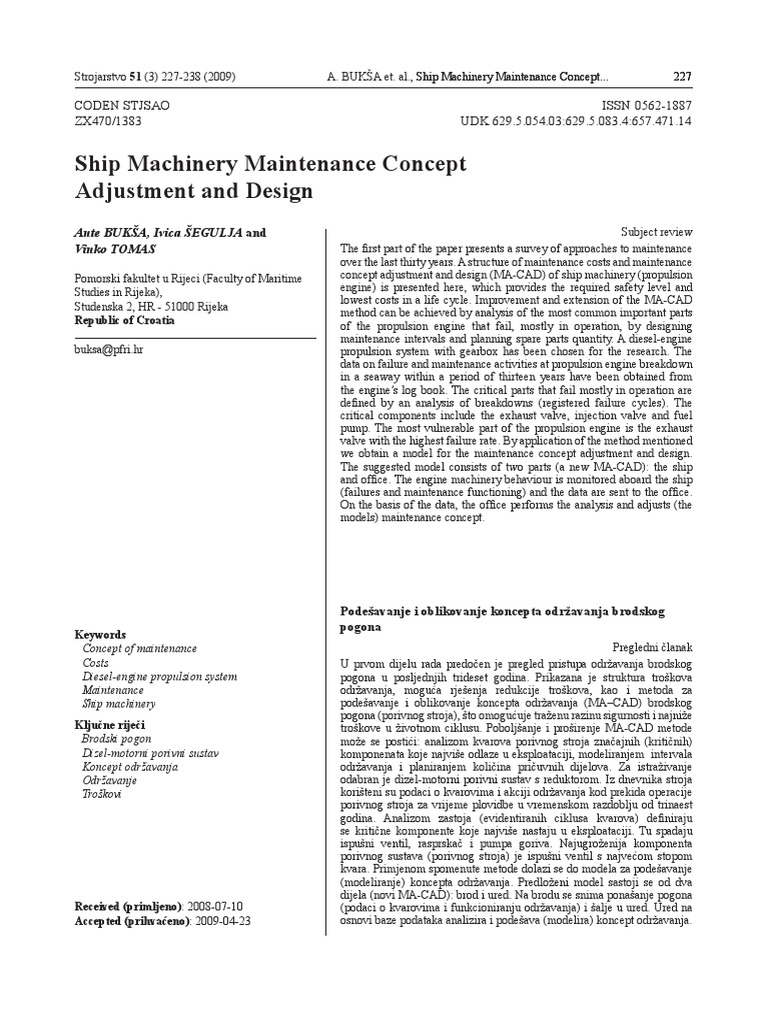 Ship Machinery Maintenance Strategies | PDF | Computers