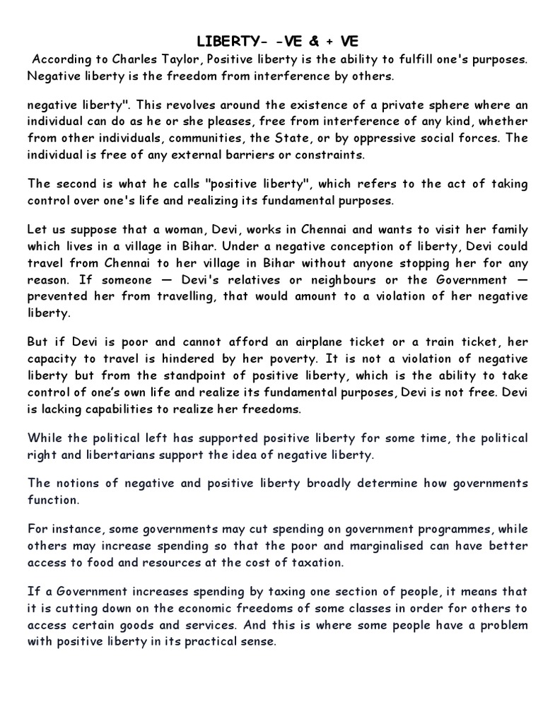 Liberty Notes | PDF | Liberty | Political Freedom