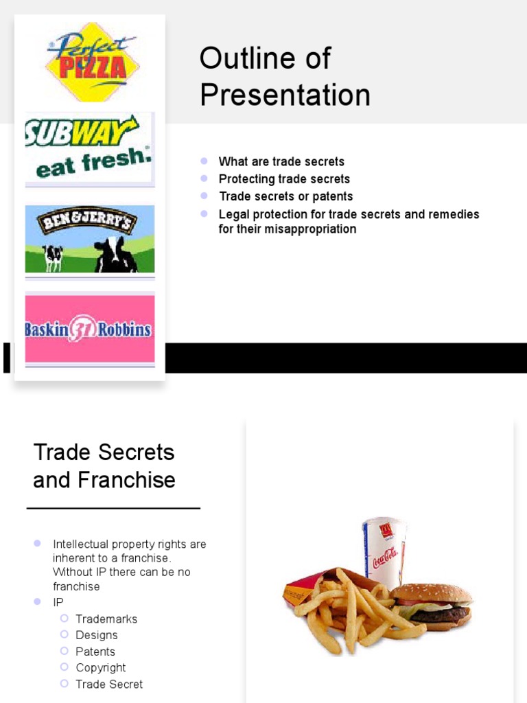 Trade Secrets PPT (By Aditya) | PDF | Franchising | Trade Secret