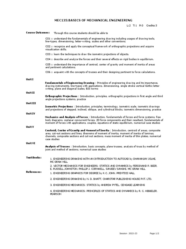 Mec 135 | PDF | Force | Truss