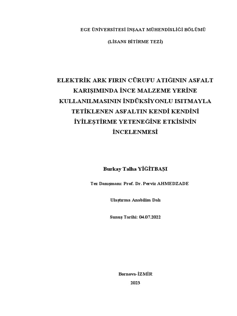 Burkay Talha Yiğitbaşı Tez | PDF