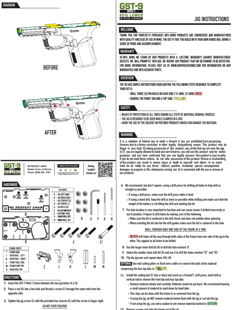 38019-Jig v3 - Manual - Final | PDF | Screw | Drill