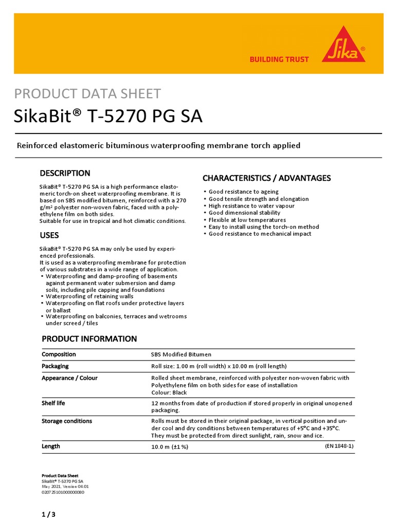 Sikabit t-5270 Pgsa | PDF