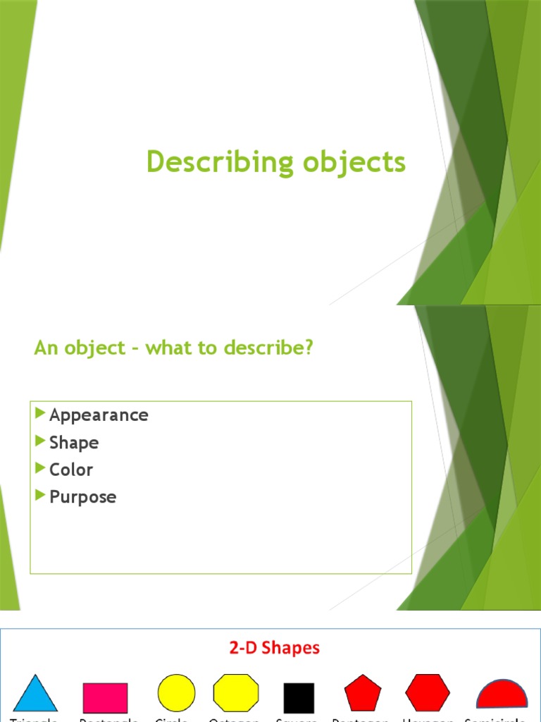 Describing Objects | PDF
