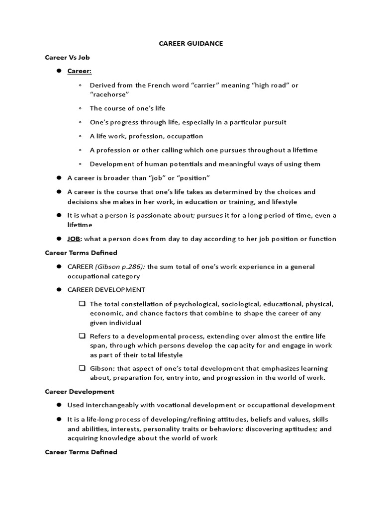 Career Guidance | PDF