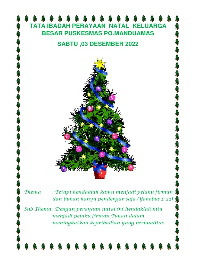 Tata Ibadah Natal Puskesmas Manduamas | PDF