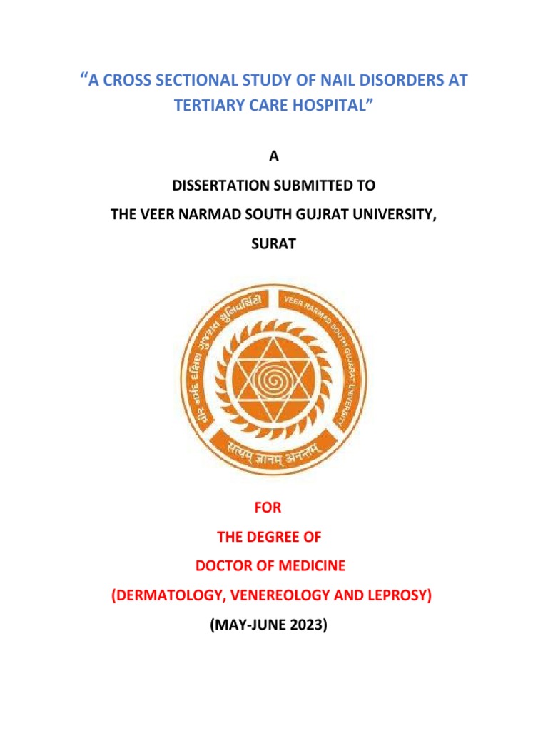 Anshul Nail Disorder Thesis | PDF | Nail (Anatomy) | Doctor Of Medicine