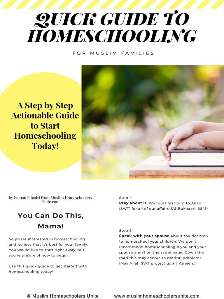 Quick Guide To Homeschooling For Muslim Families | PDF | Homeschooling